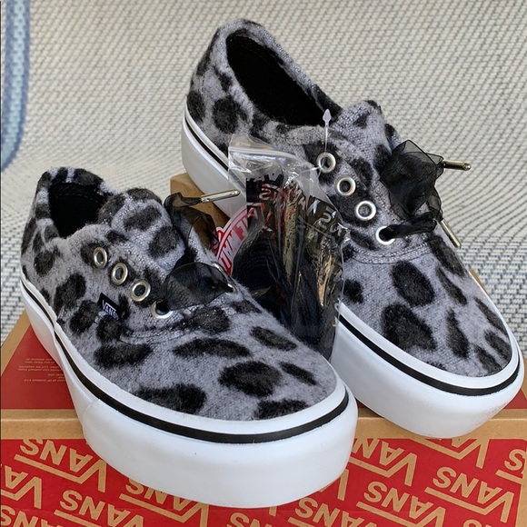Vans | Shoes | Vans Authentic Platform Fuzzy Snow Leopardtrue Wh | Poshmark